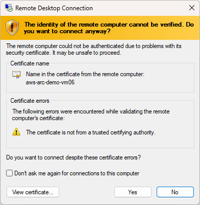 Secure RDP Access via SSH for Arc VM - This Is My Demo